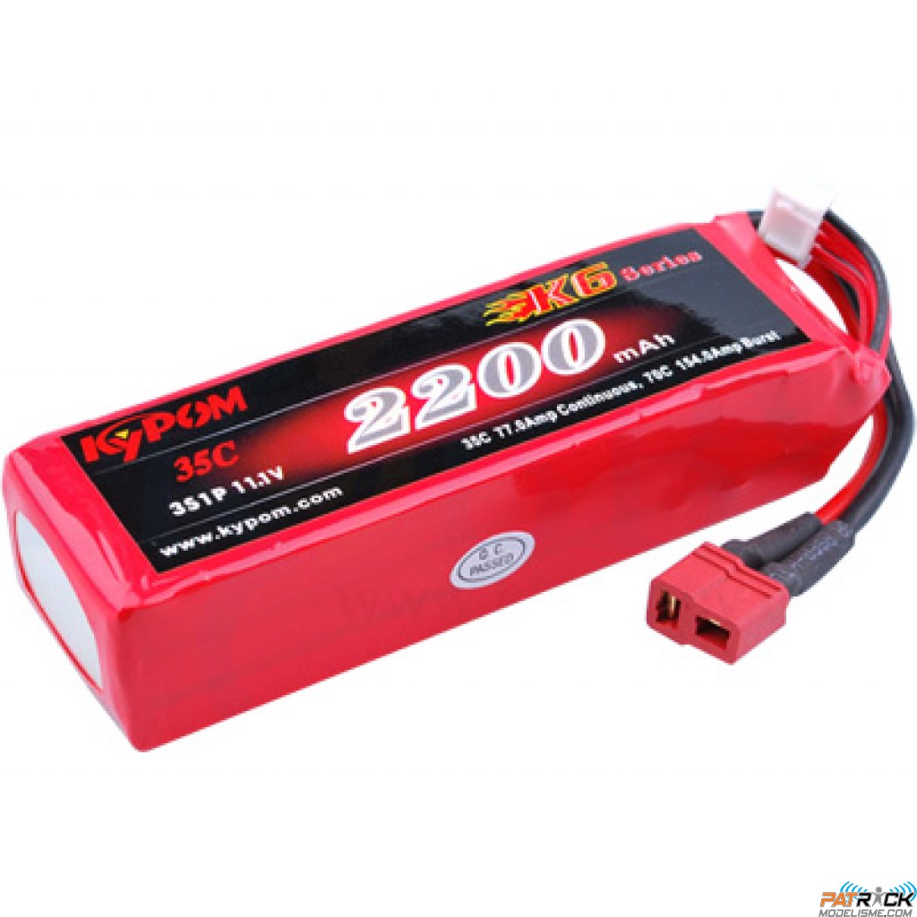 Accu LiPo Kypom 2200 mAh 11.1V 3S 35C Dean