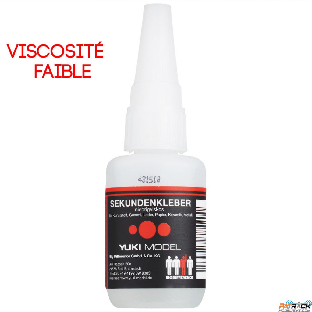 YUKI MODEL colle CYANO UNIVERSELLE 20g viscosité faible
