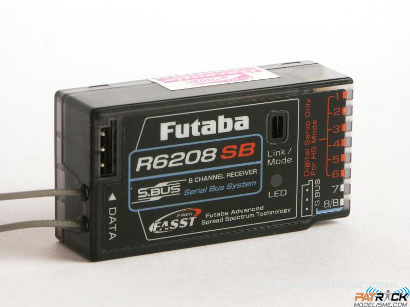 Récepteur Futaba R6208SB Fasst 2.4GHZ 8V