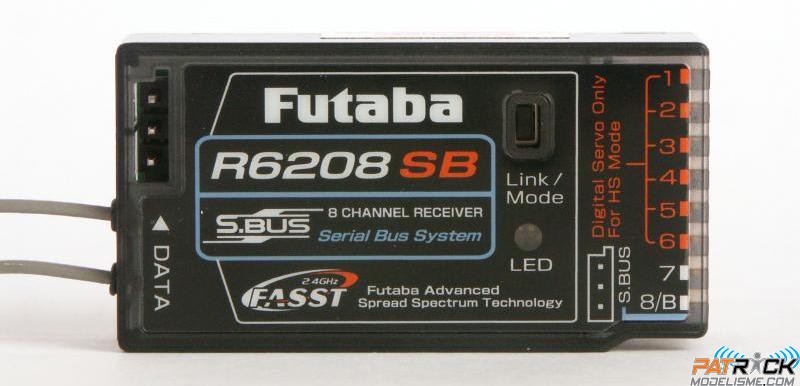 Récepteur Futaba R6208SB Fasst 2.4GHZ 8V