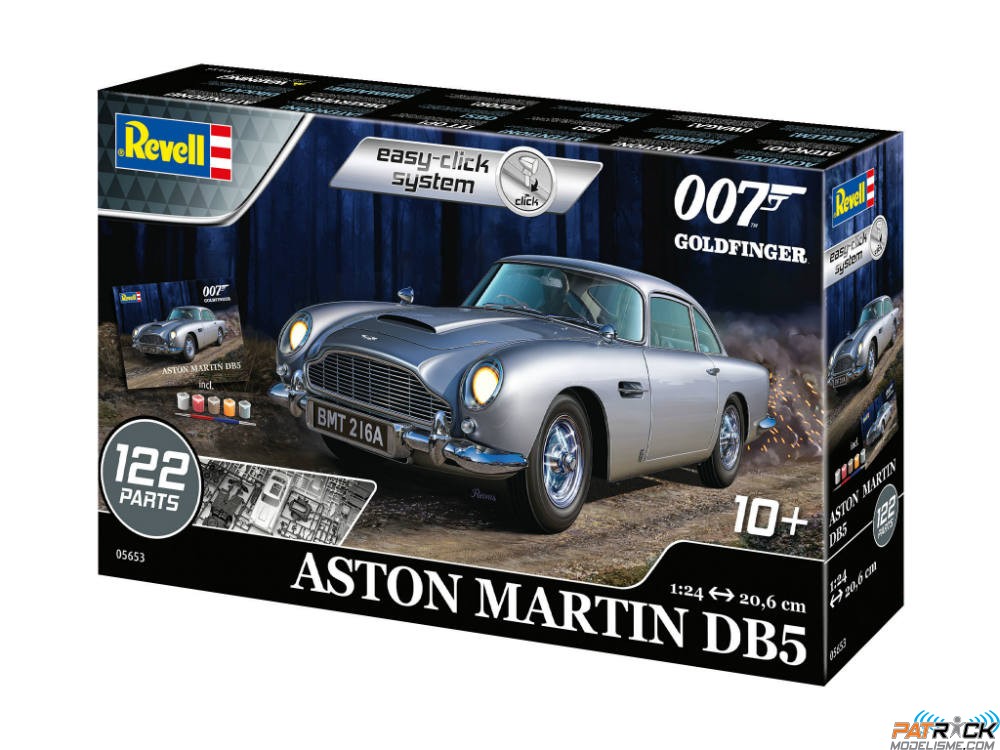 1/24e Revell Model Set Aston Martin DB5 James Bond 007 Goldfinger easy-click system