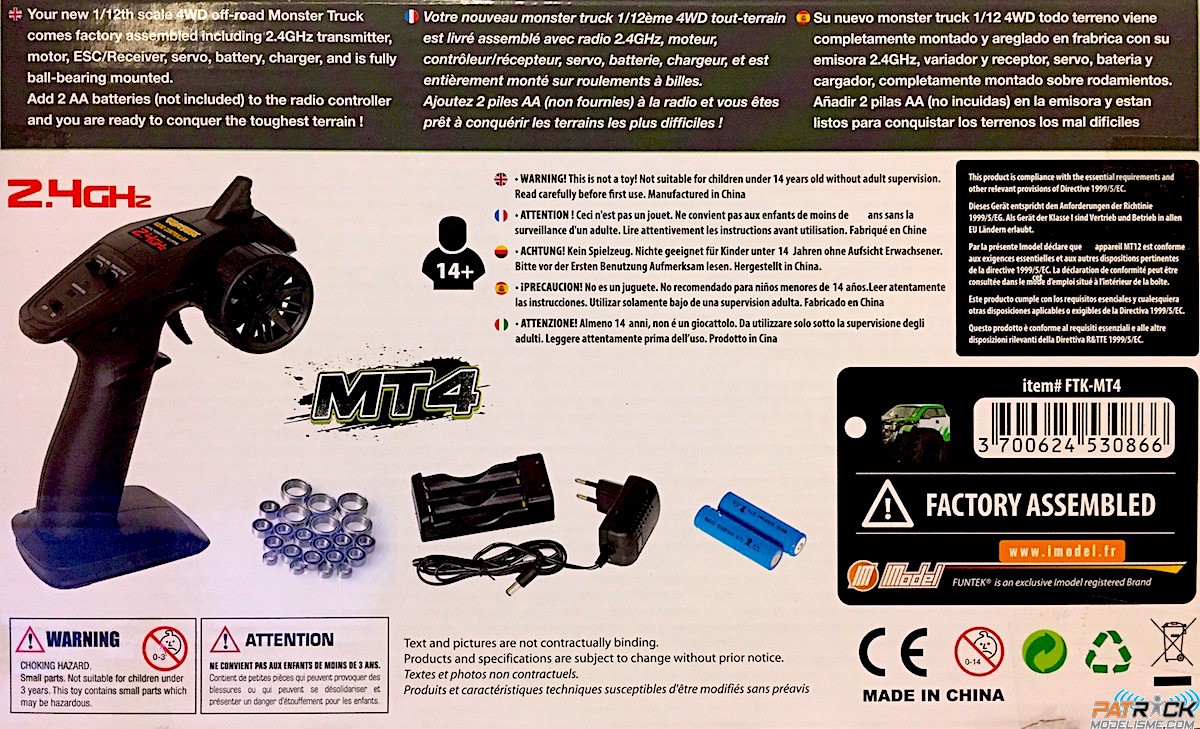 Funtek MT4 Monster truck 1/12