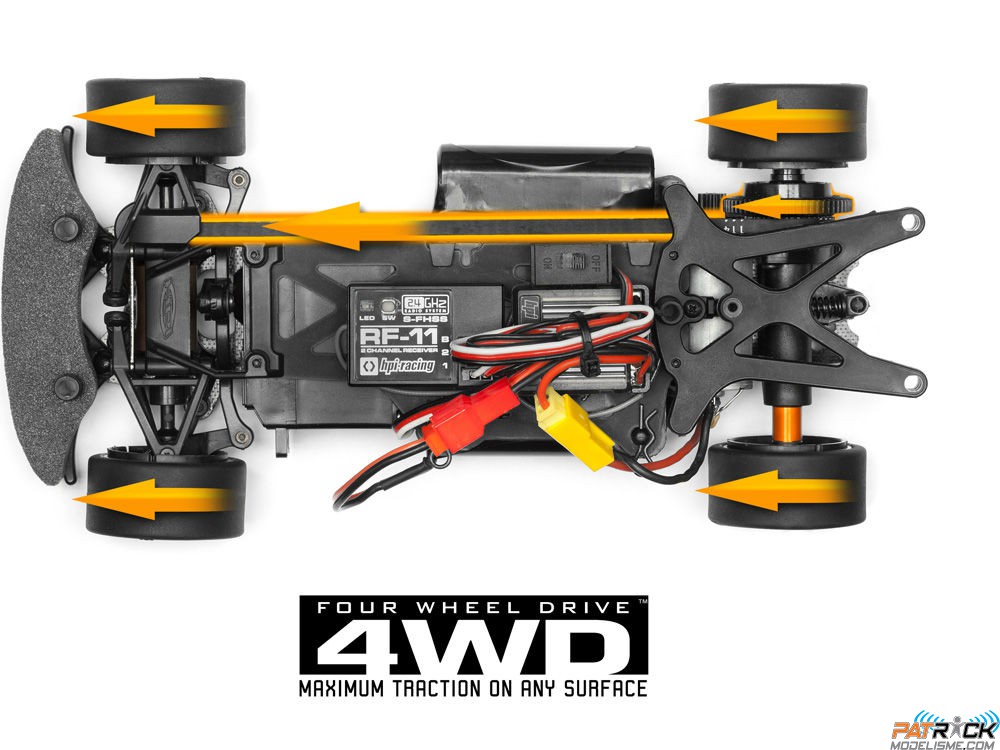 HPI Micro RS4 Drift FORD MUSTANG 69 1/18e - Prêt à rouler