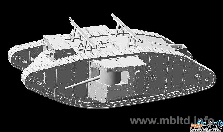 1/72e Master box MK I Male British tank, bande de Gaza