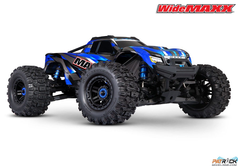 Traxxas MAXX 4S 4X4 WIDEMAXX Brushless ID TSM Bleu