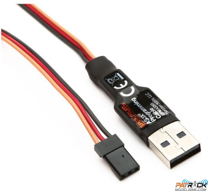Câble USb de programmation AS3X TX/RX Spektrum