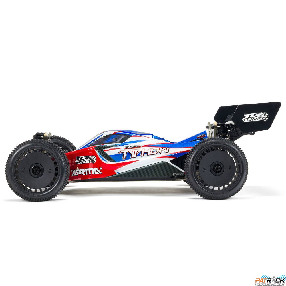 Arrma Buggy TYPHON 6S TLR Tuned 4WD BLX RTR 1/8e Bleu/rouge SUR-COMMANDE