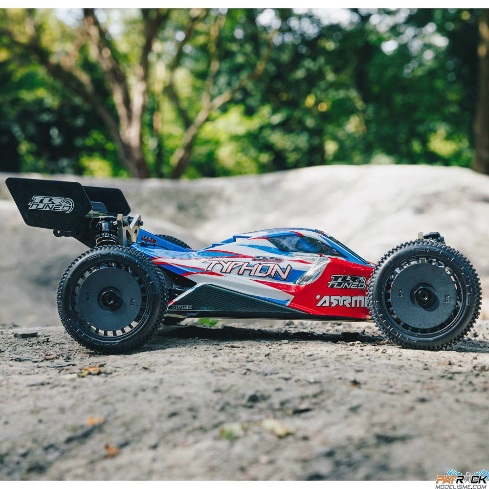 Arrma Buggy TYPHON 6S TLR Tuned 4WD BLX RTR 1/8e Bleu/rouge SUR-COMMANDE