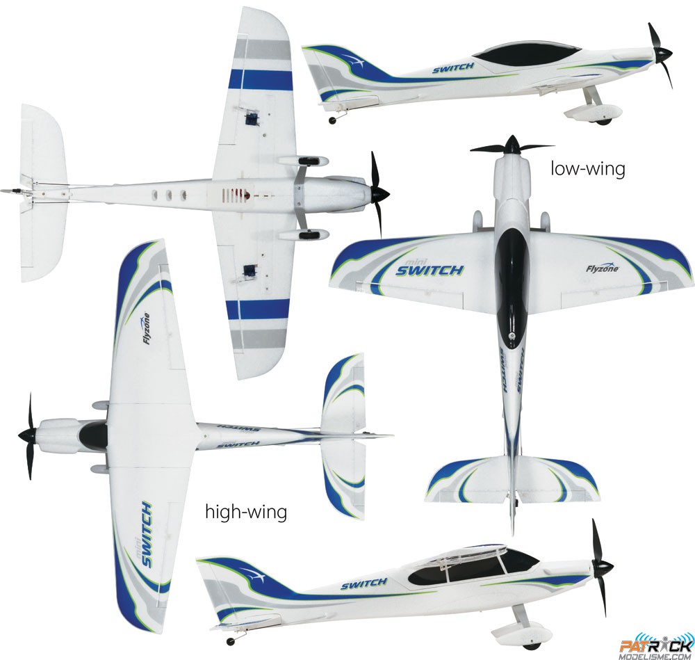 Flyzone Mini Switch 2 en 1 ARF (Sans Radio)