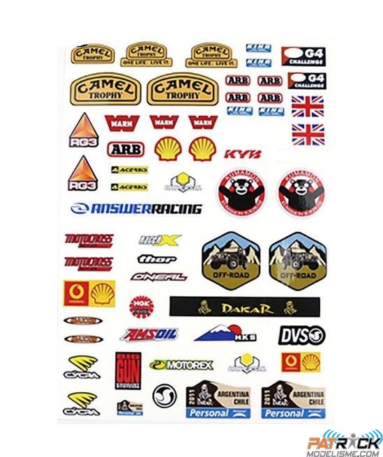 Planche de décoration Autocollants 210x297mm Auto 1/18-1/10e