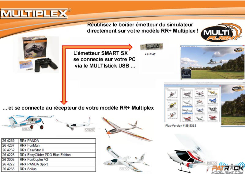 Simulateur MULTIflight pour PC + RADIO SMART SX 6 MODE 2+4