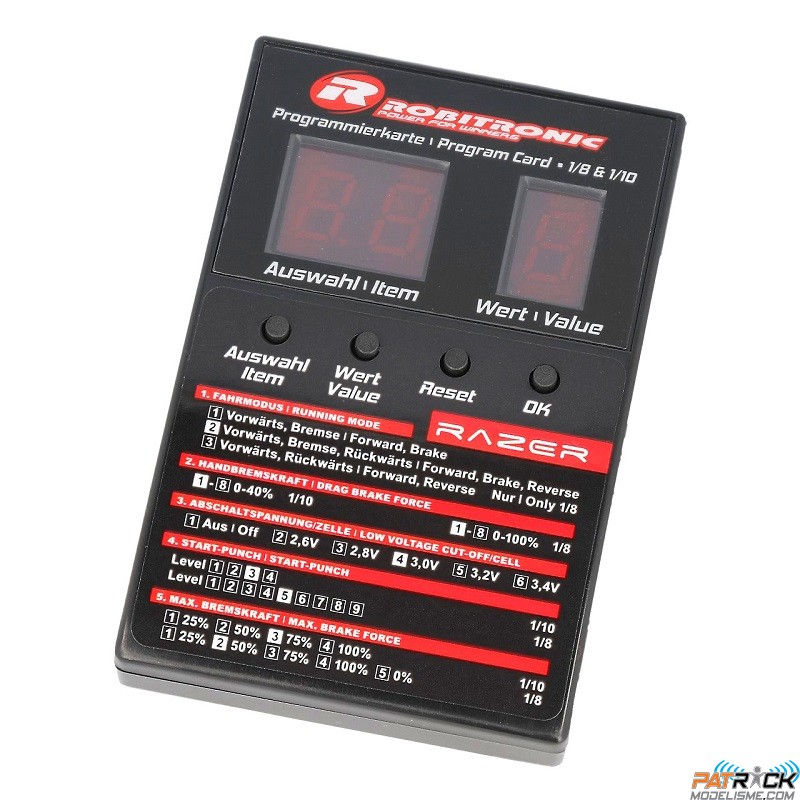 Carte de programmation Robitronic - Programmation|USB - Contrôleurs | Variateurs | Becs ...