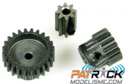 Pignon moteur Acier 27 dents - Module 48dp - axe 3,2mm - Pignons moteur ...