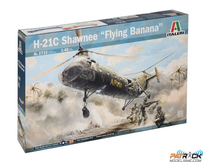 1/48e Italeri H-21C Shawnee "Flying Banana" - Hélicoptères Militaires - Les Kits Plastiques ...