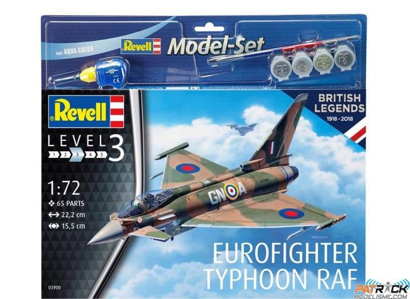 1/72e Revell Model Set Eurofighter Typhoon RAF - STARTER KIT / MODEL ...