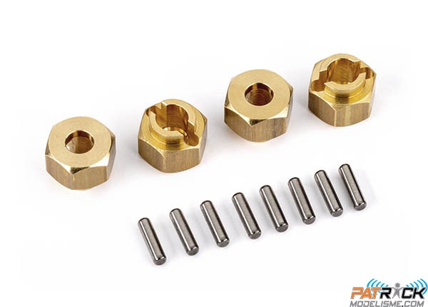 Moyeux de roue, hex 7 mm, laiton TRX-4M